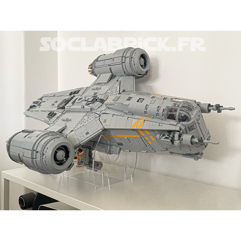 Display stand for LEGO 75331 Razor Crest - side turn