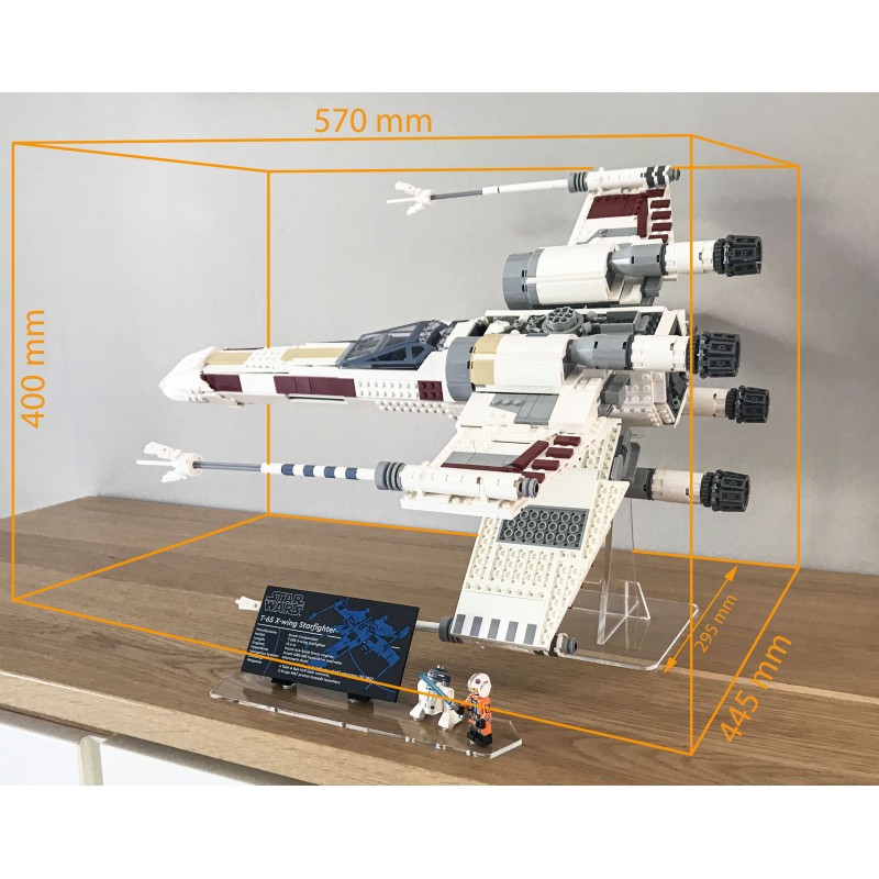 Display stand for LEGO X-Wing UCS 75355 side turn